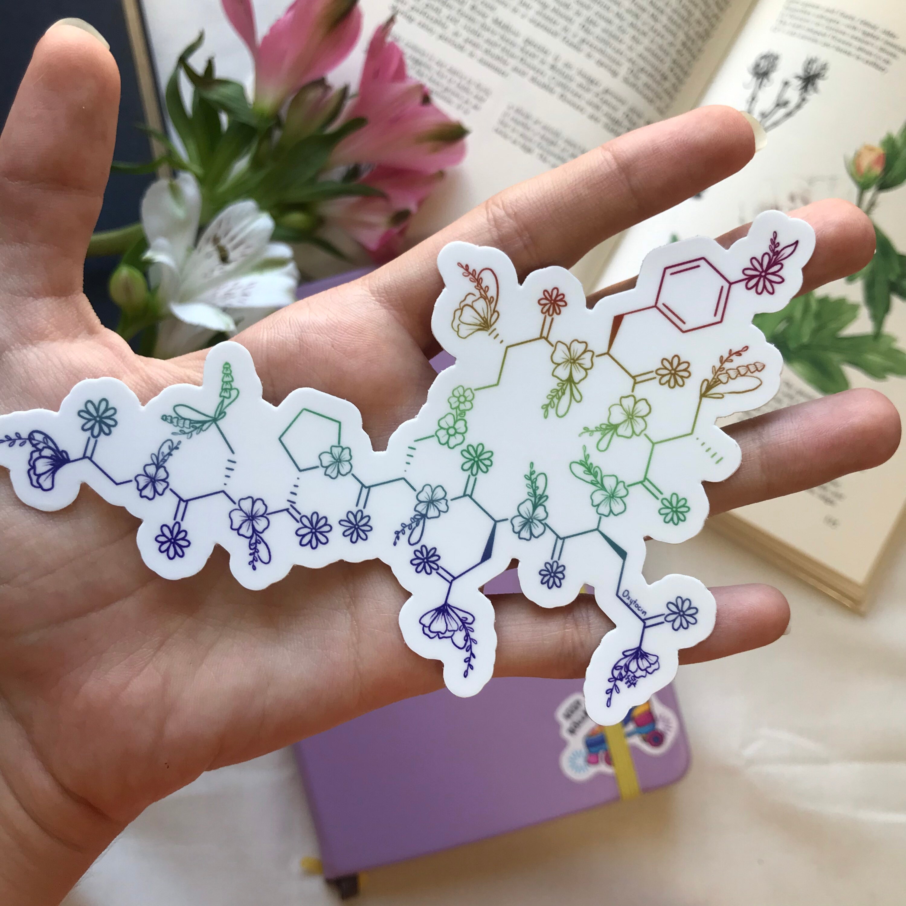 Oxytocin Structure Jumbo Vinyl Sticker Love Chemical Happy - Etsy