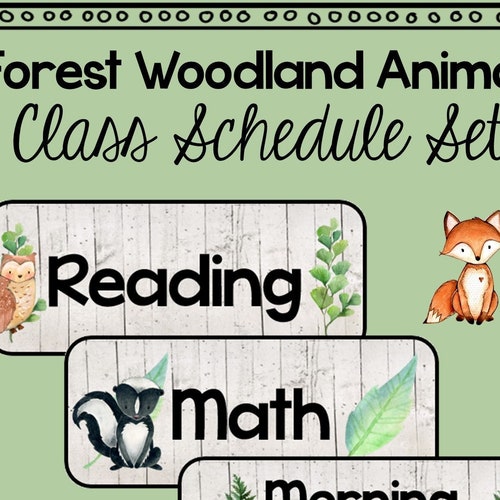 Forest Woodland Editable Banner Set Classroom Decoration - Etsy