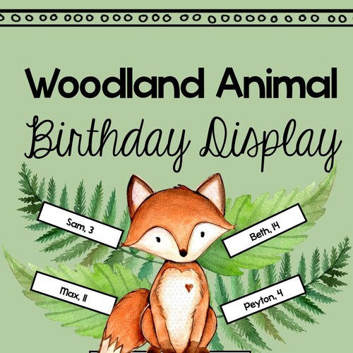 Forest Woodland Classroom Birthday Display - Etsy