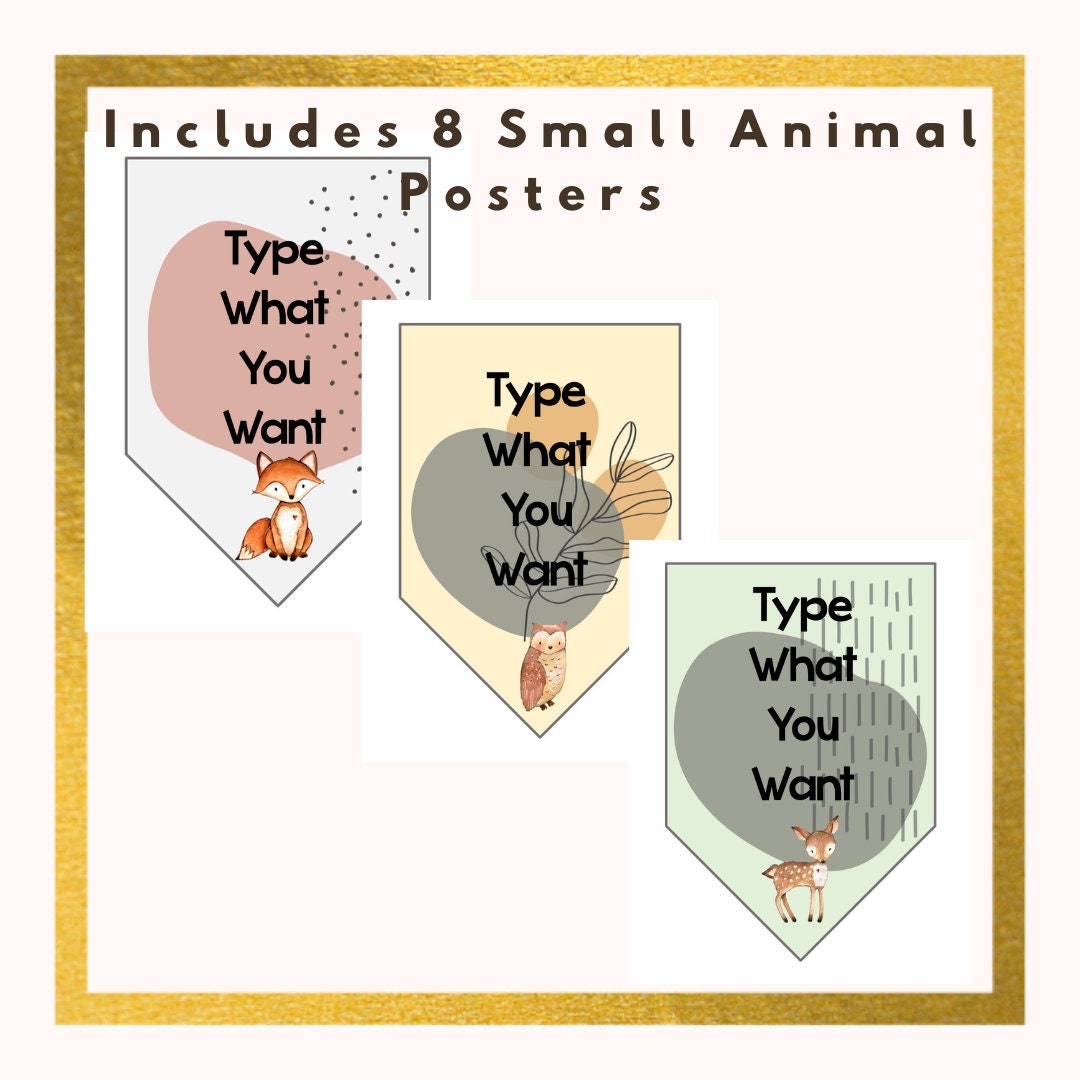 Boho Forest Woodland Editable Banner Set Classroom Decoration - Etsy