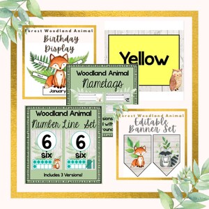 Forest Woodland Animal Classroom Decoration Pack - Etsy