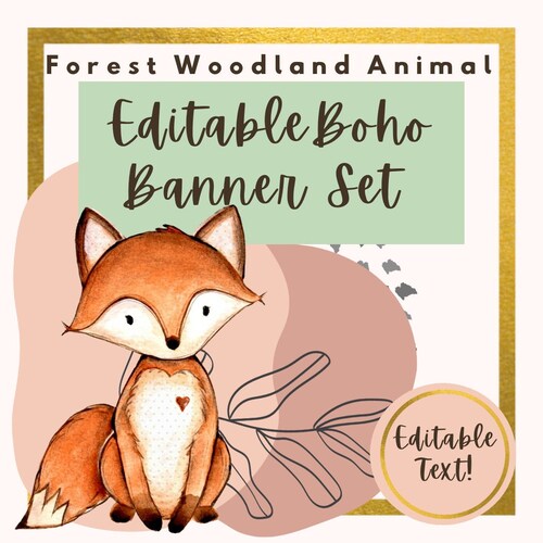 Forest Woodland Editable Banner Set Classroom Decoration - Etsy
