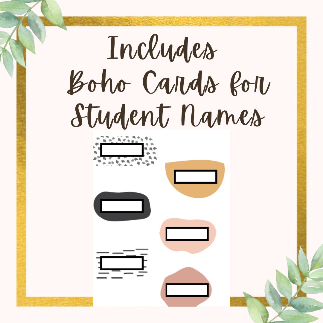 Boho Forest Woodland Classroom Birthday Display - Etsy