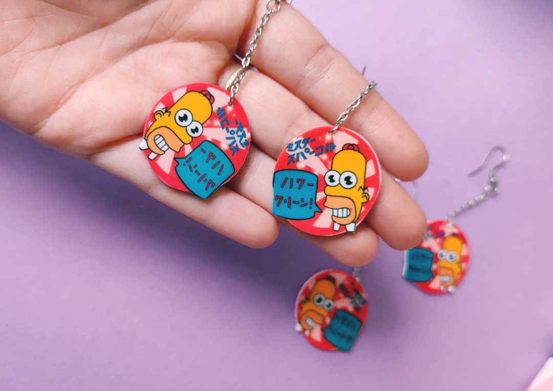 Homer Simpson Mr. Sparkle Earrings, Funny Earrings, Meme Earrings, Meme ...