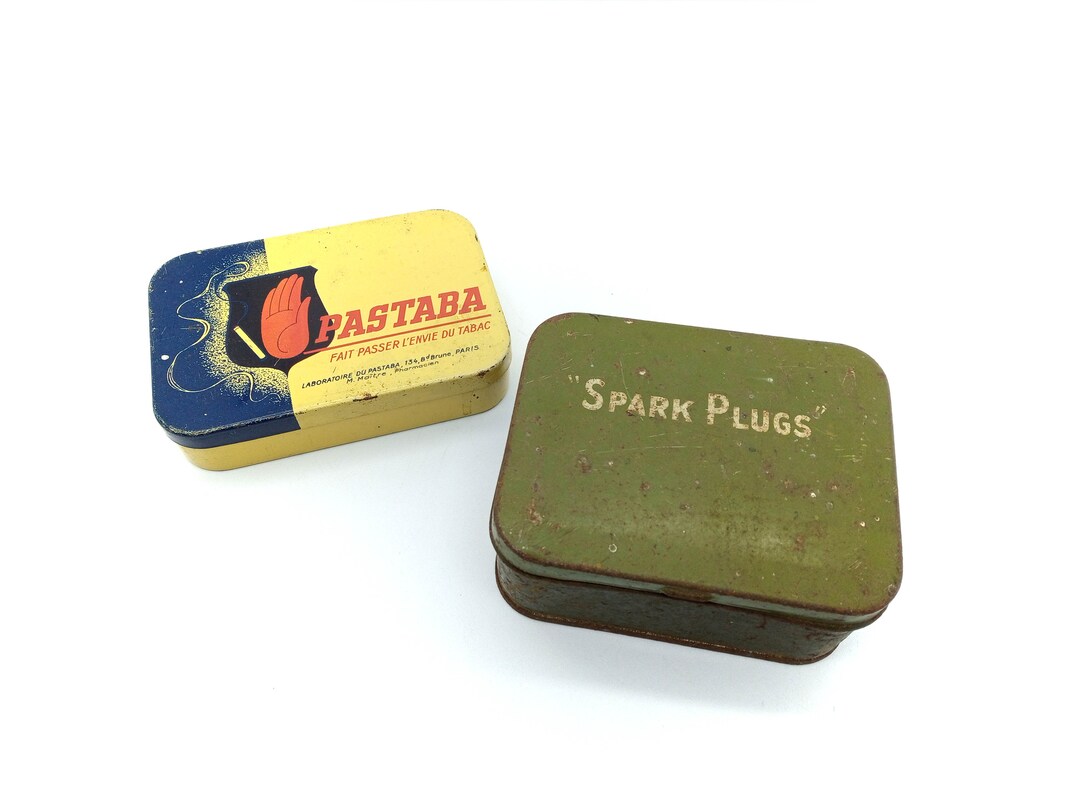 Old Metal Advertising Box SPARKS PLUGGS / PASTABA 40s/50s - Etsy