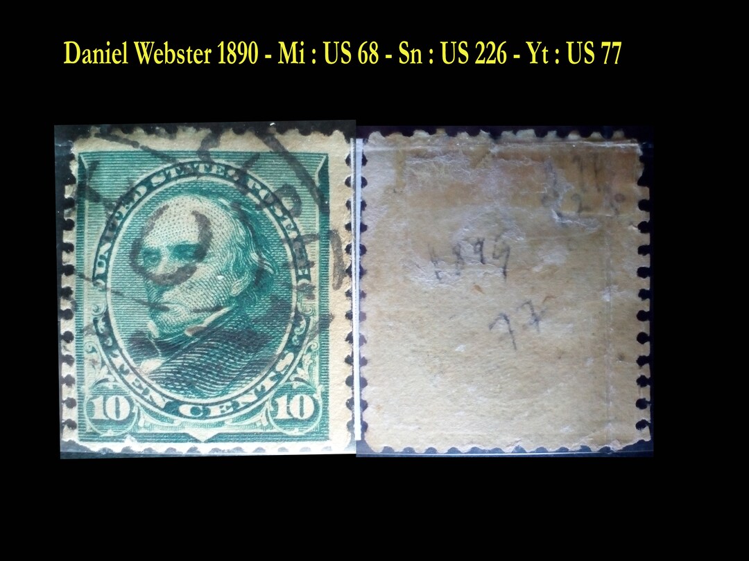US Large Character Postage Stamps 1890/1895 Daniel Webster/andrew ...