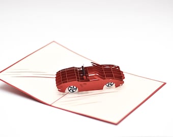 Template__pop-up Card__toy Car With a Kitten pdf_digital Download File ...