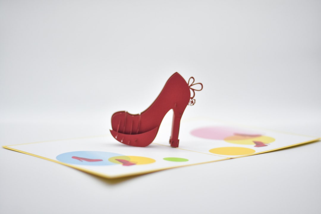 Red Heels Pop up Card (yellow Cover) - Etsy
