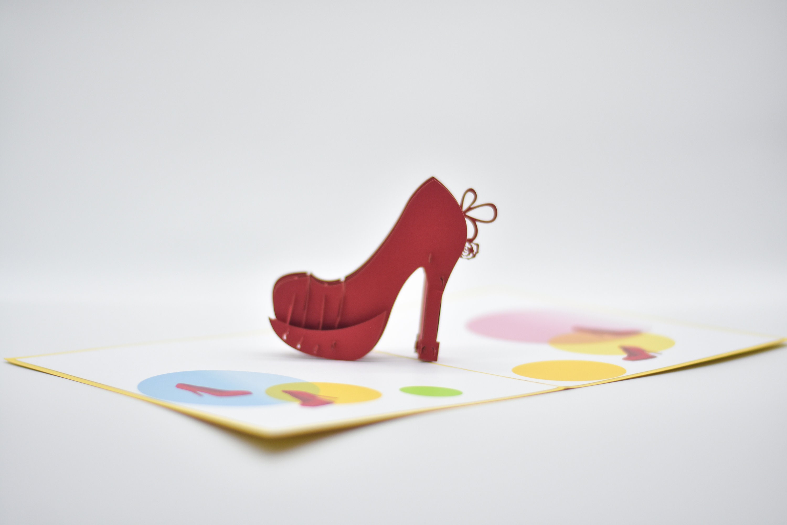Red Heels Pop up Card (yellow Cover) - Etsy