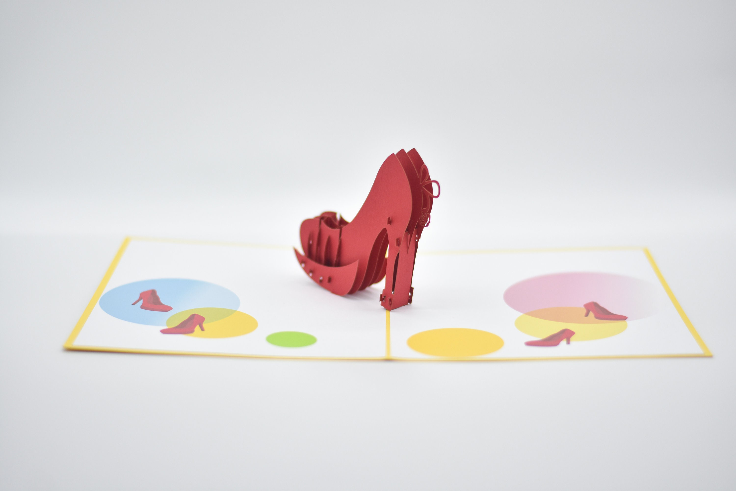 Red Heels Pop up Card (yellow Cover) - Etsy