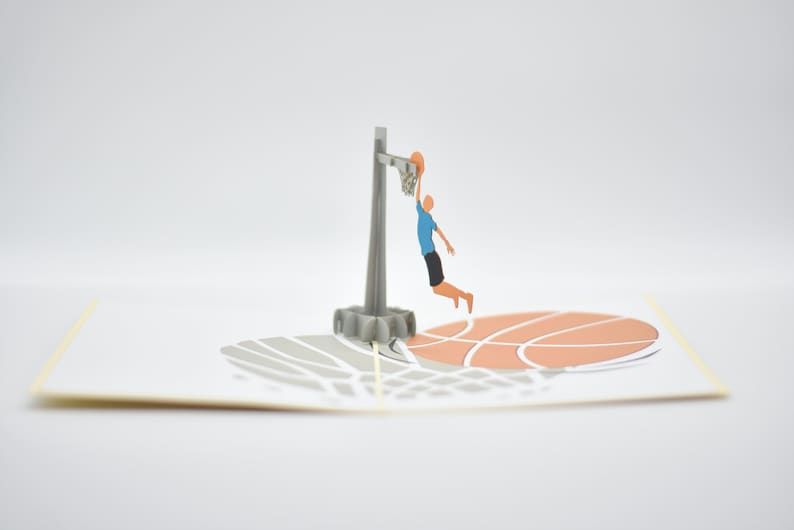 Basketball Pop up Card - Etsy