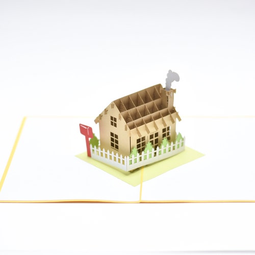 New Home Greeting Card Pop up House Greeting Card - Etsy
