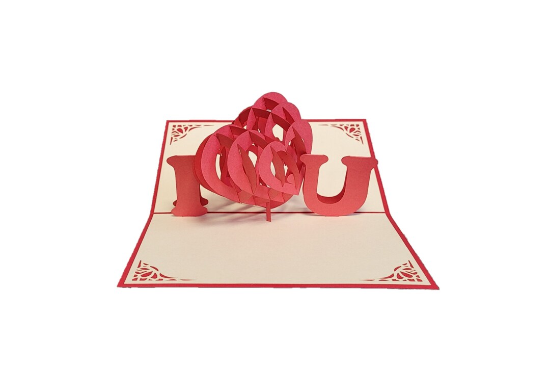 I Love You Pop up Card - Etsy