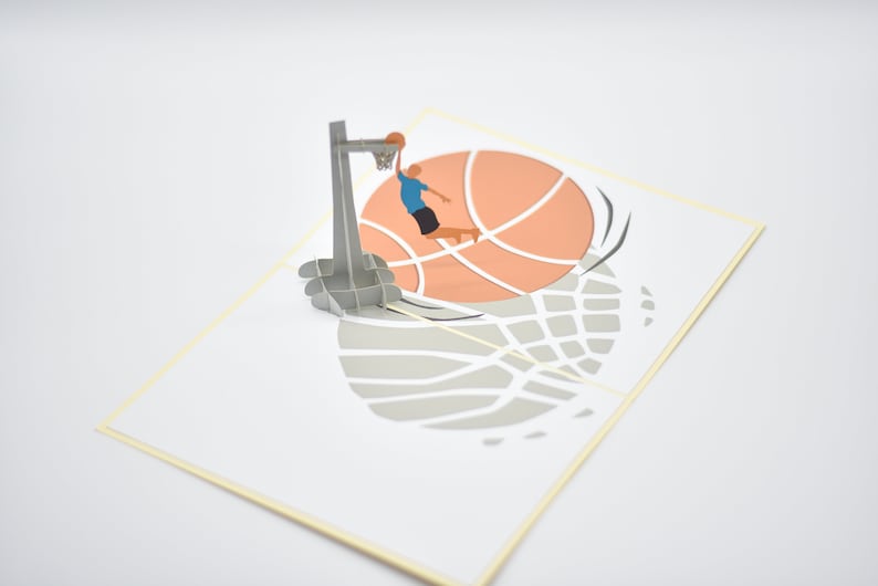 Basketball Pop up Card - Etsy