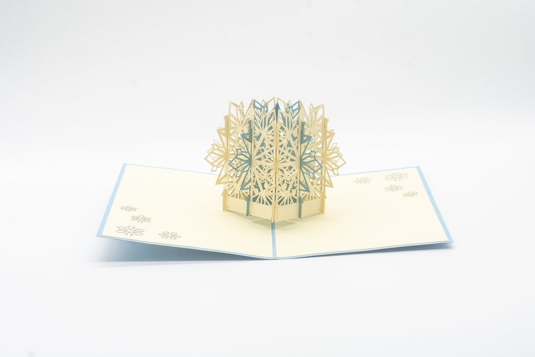 Snowflake Pop up Card - Etsy