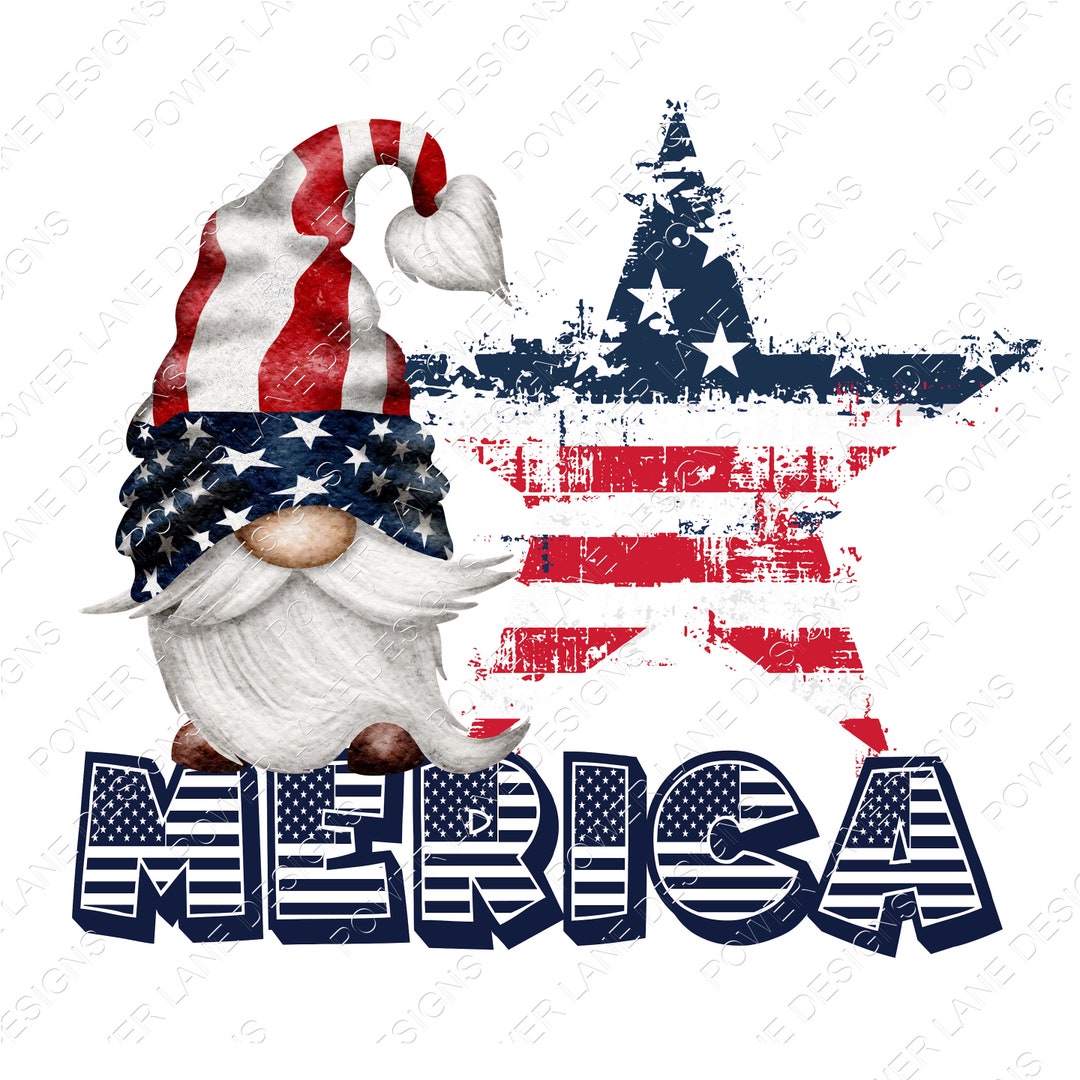 Watercolor – Patriotic - 4th of July - Independence Day - Gnome - USA ...