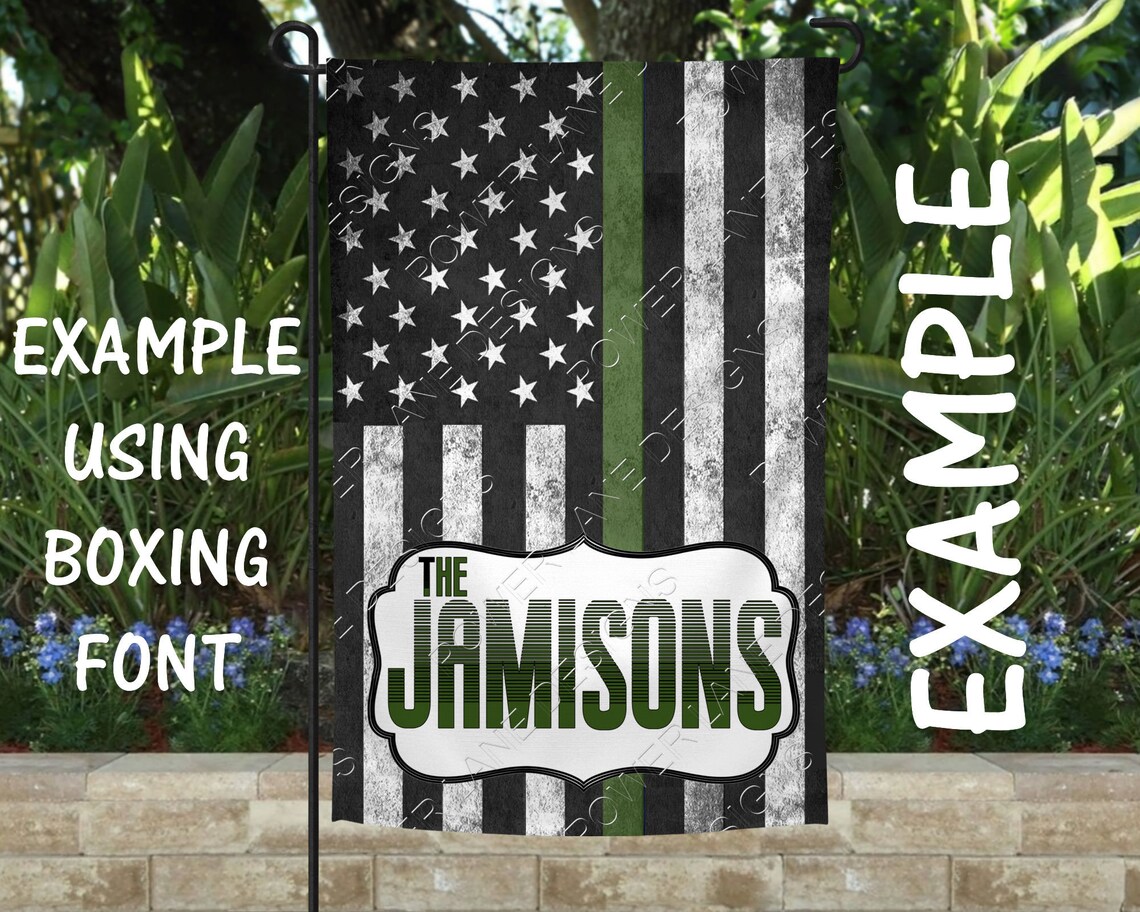 Support - Green Line - Military - Border Patrol - Garden Flag - Yard ...