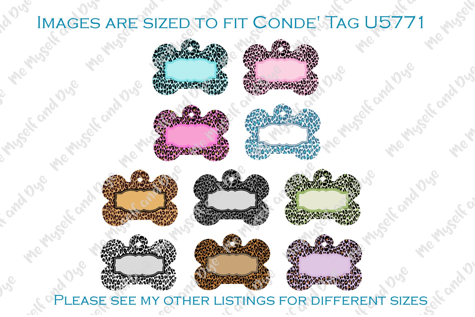Pet ID Tags Dog Tag Designs 10 Blanks Leopard Print - Etsy