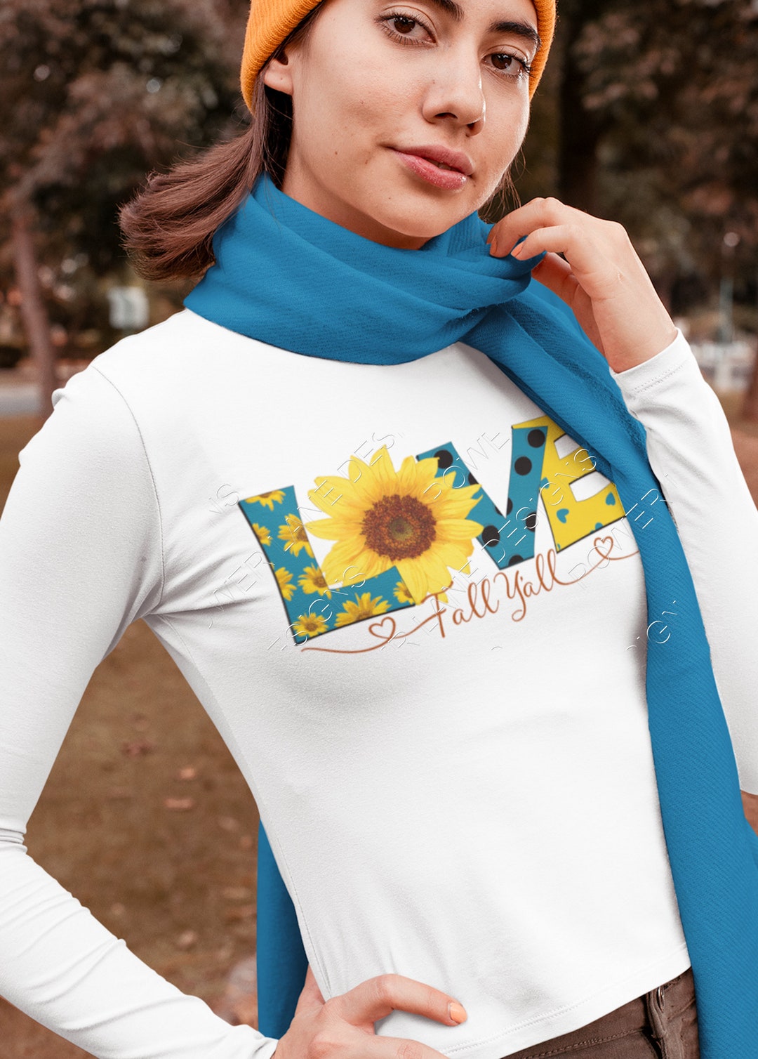 Love Fall, Sunflower, Autumn Design, Sublimation Design, Sublimation ...