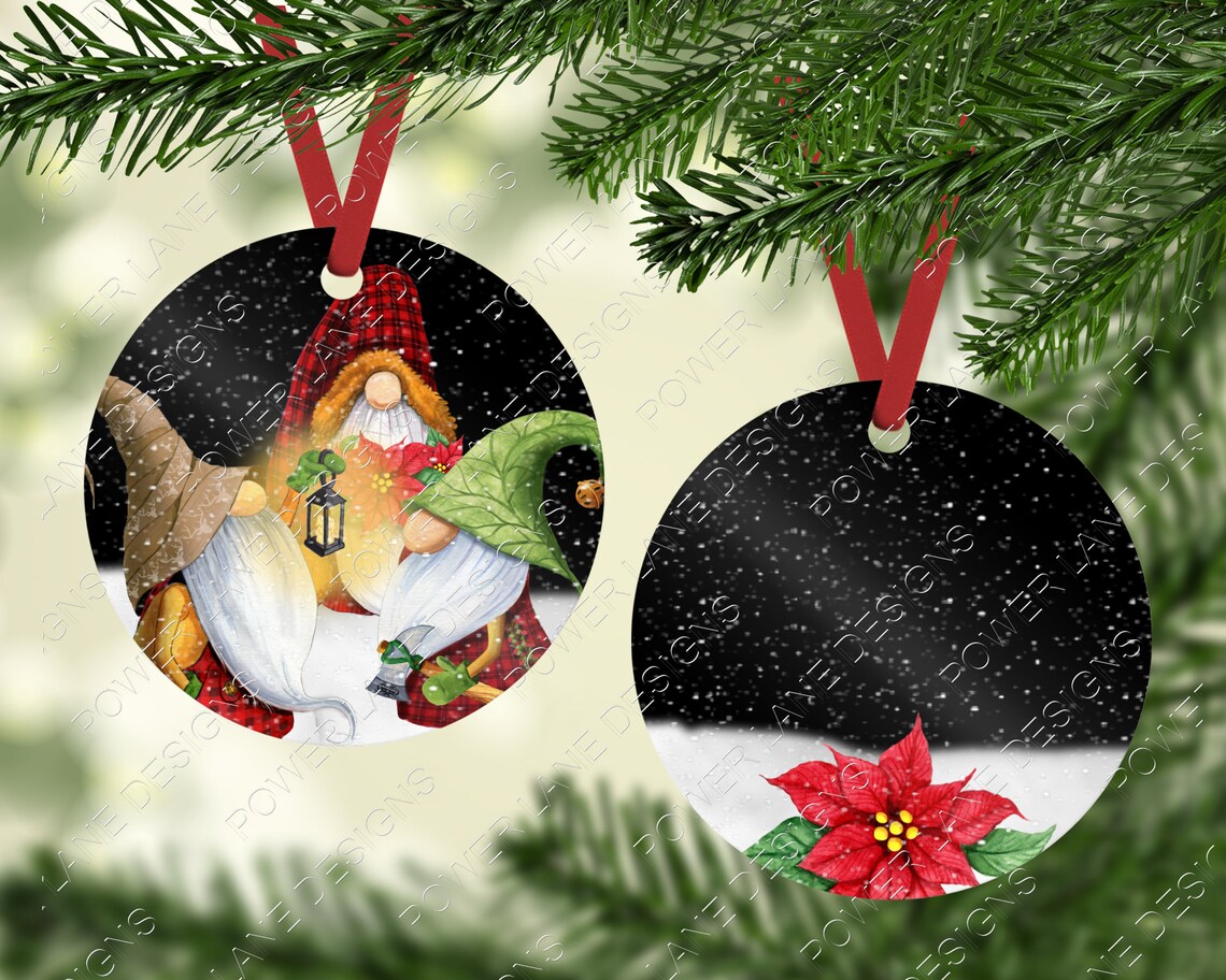 3 Round Ornament Design Christmas Round Christmas - Etsy