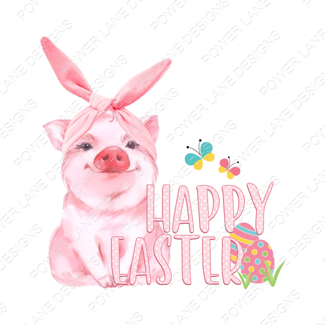 Easter Easter Designs Farmhouse Pig Design Transparent - Etsy