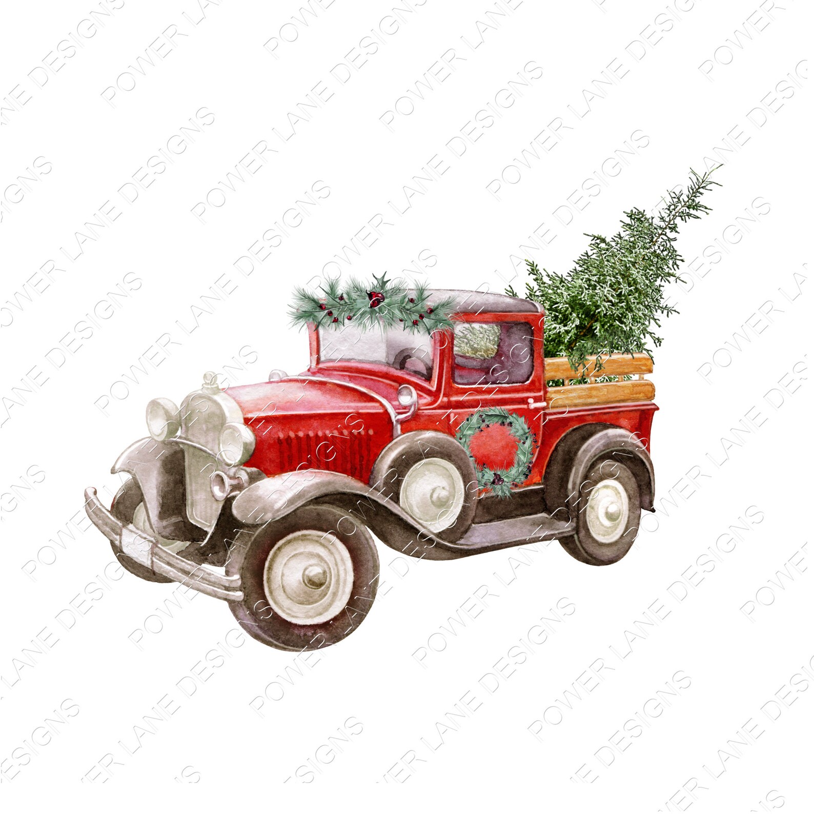 Christmas - Christmas Sublimation Design - Vintage Truck - Red Truck ...