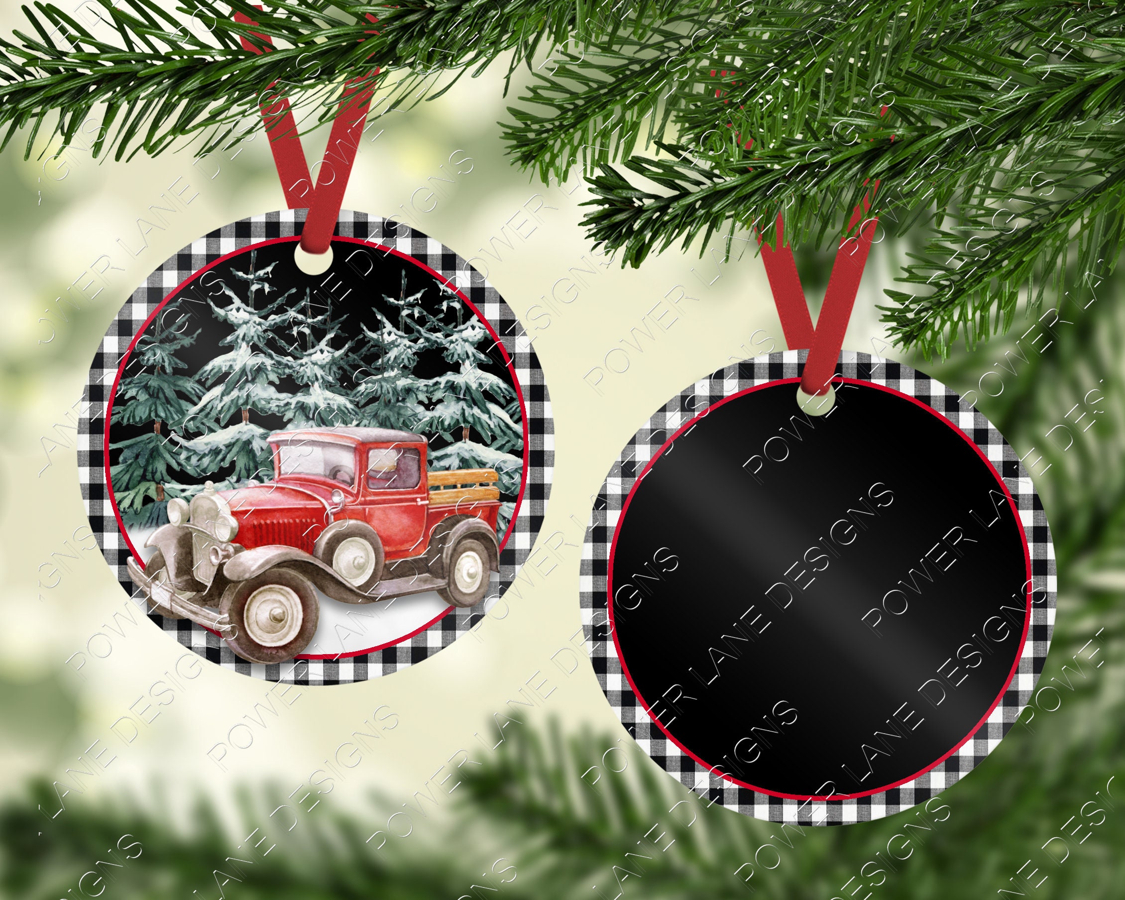 3 Round Ornament Design Christmas Round Christmas | Etsy