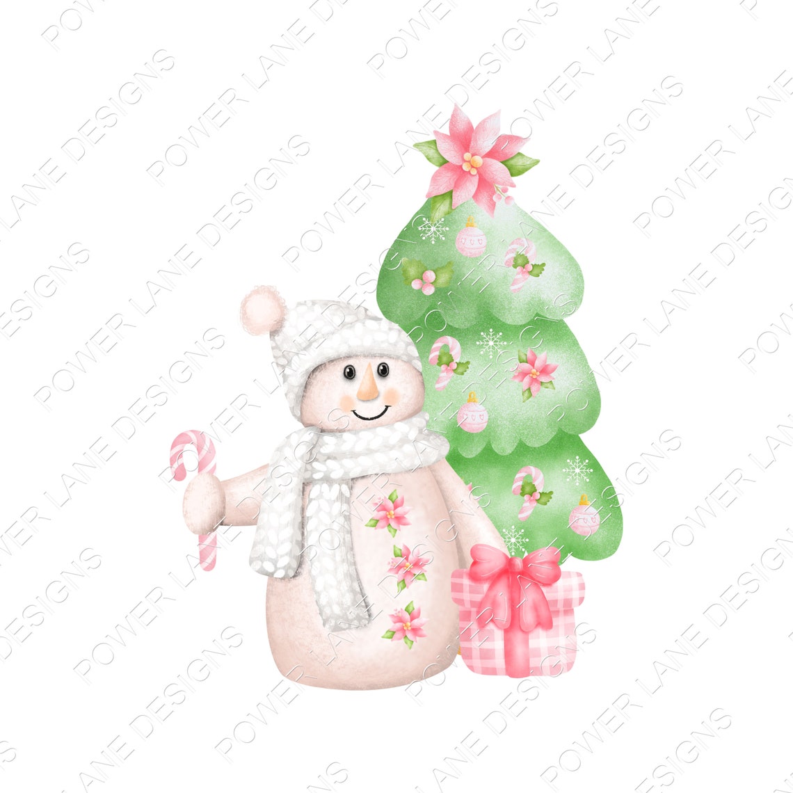 Pink Christmas Snowman Digital Design, 2 Pngs, Clipart, Sublimation ...