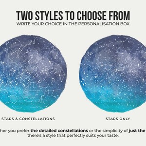Personalised Baby Star Map Print, Custom Newborn Gift, Night Sky ...