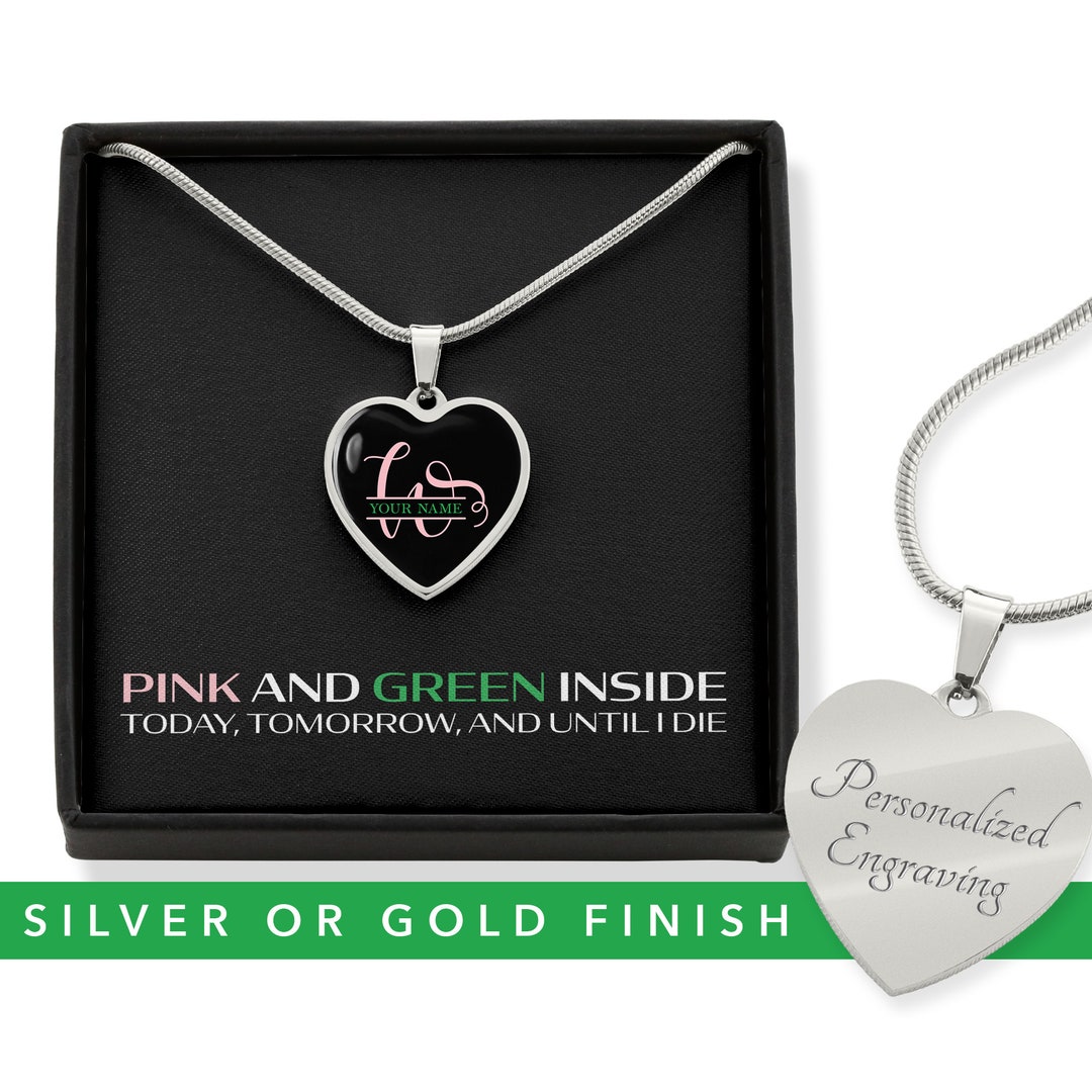 Custom Monogram Necklace, Alpha Kappa Alpha Sorority, AKA Paraphernalia ...