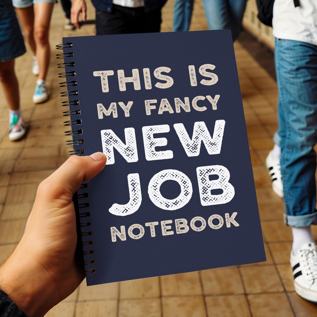 This is My Fancy New Job Notebook, Funny Coworker Gift, New Job Journal ...