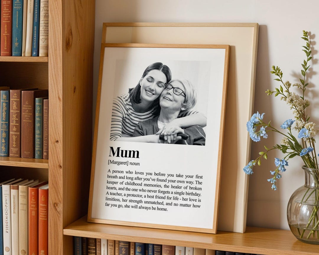 Personalised Mum Definition Print With Custom Photo, Last Minute Mother ...