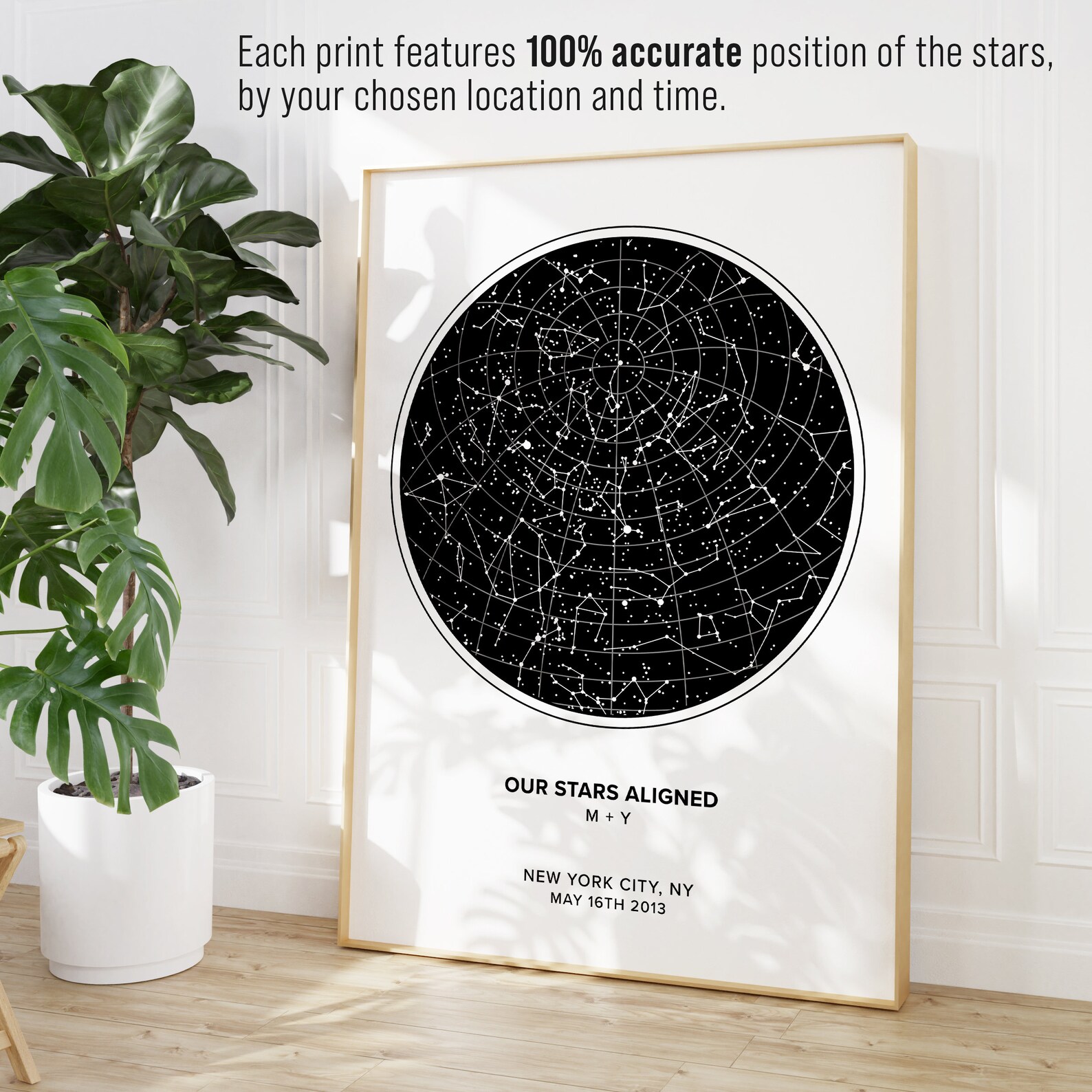 Digital Star Map by Date Custom Night Sky Print Personalised - Etsy