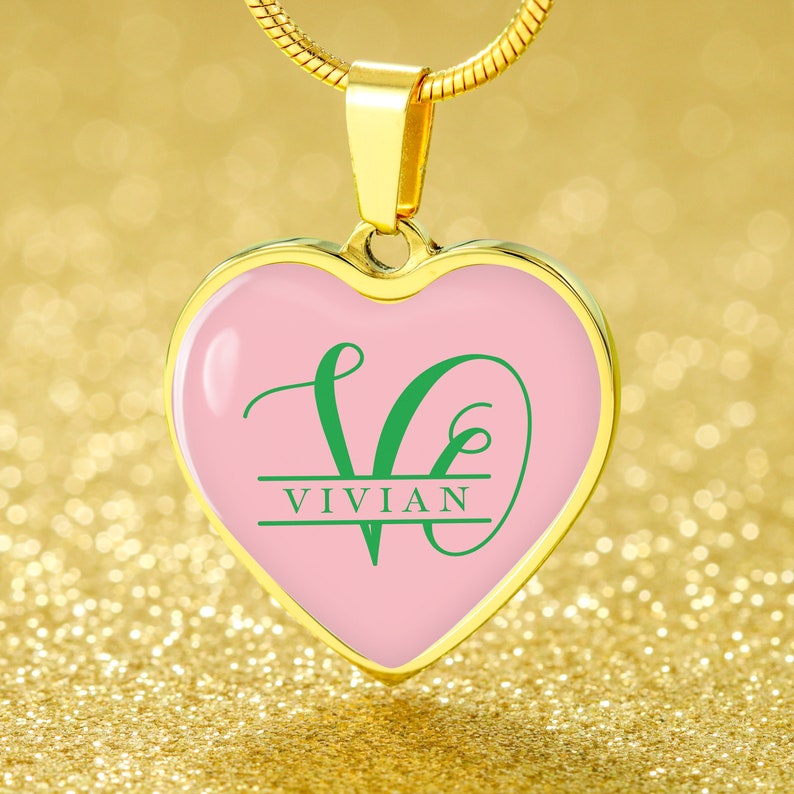 Custom Initial Necklace, AKA Paraphernalia, Alpha Kappa Alpha Sorority ...