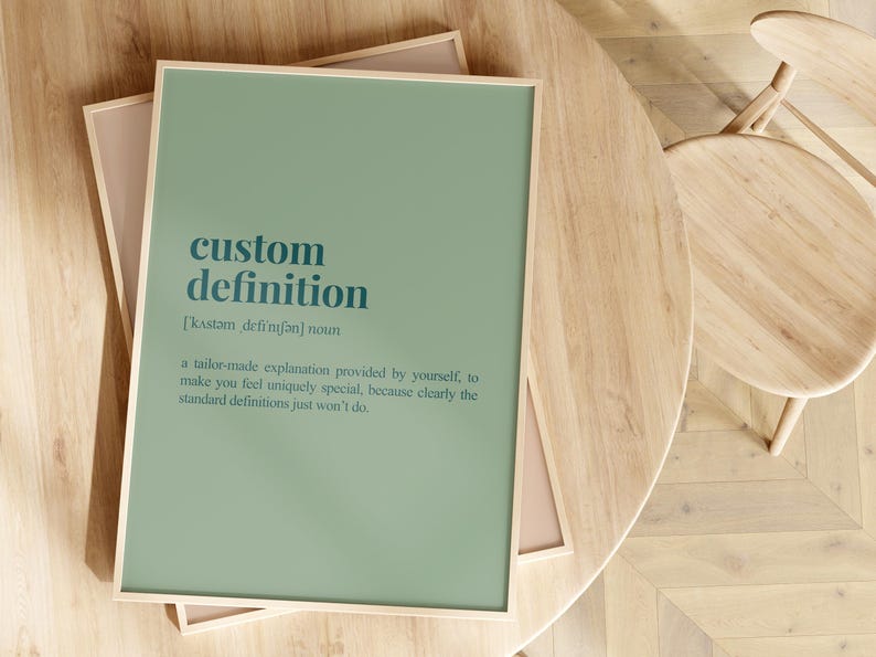Custom Definition Print, Personalised Dictionary Poster, Customised ...