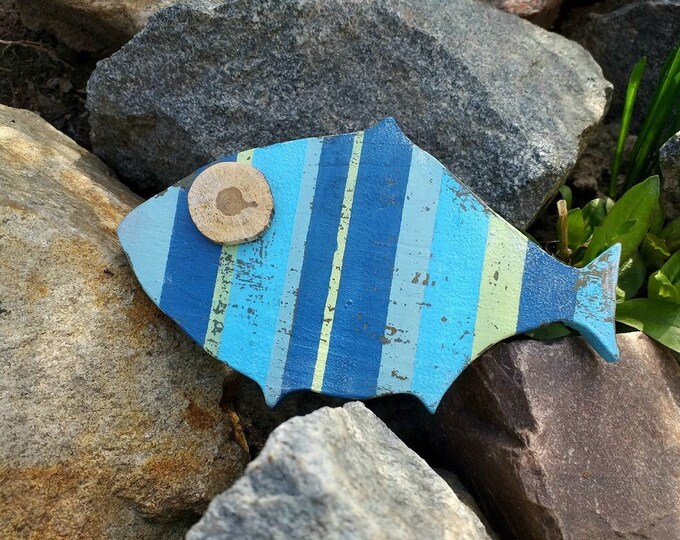 Fish Art, Painted Fish Art, Wood Fish Wall Hanging, Fish Decor, Fish ...