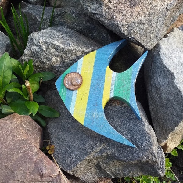 Painted Wooden Fish - Etsy