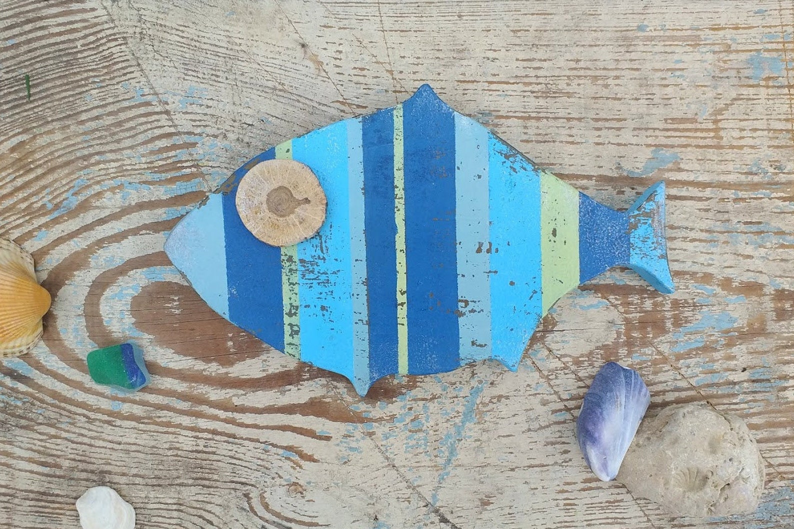 Fish Art Painted Fish Art Wood Fish Wall Hanging Fish - Etsy