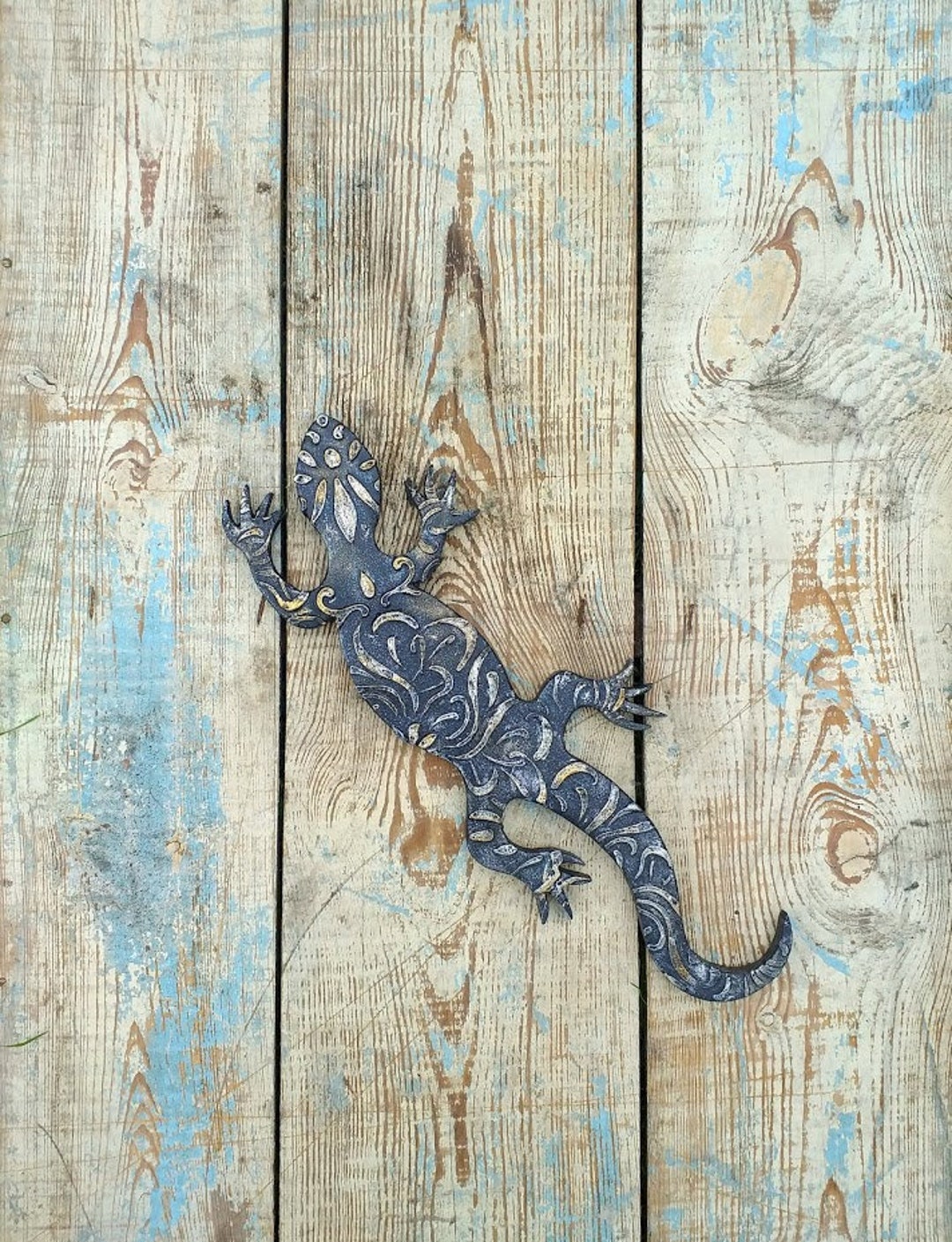 Wooden Lizard Wall Decor Gothic Style Ornaments Home Decor Animals Wall ...