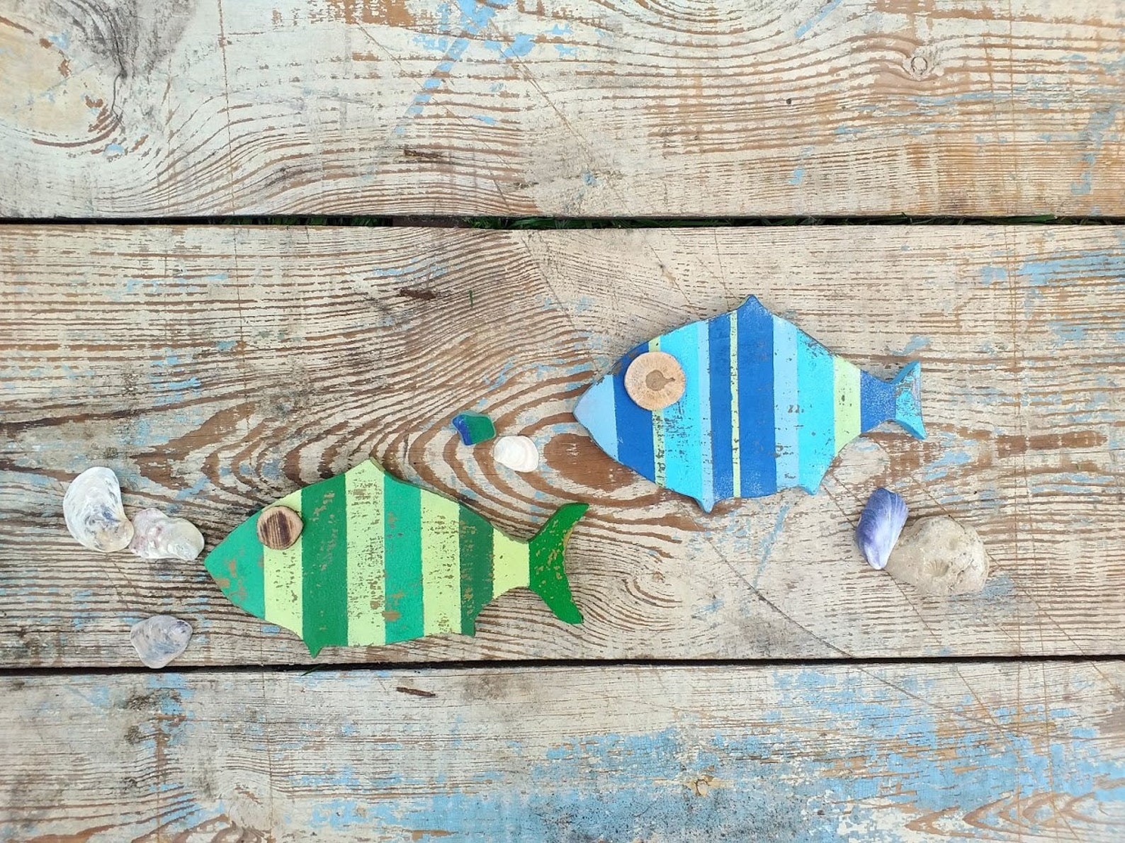 Fish Art Painted Fish Art Wood Fish Wall Hanging Fish - Etsy