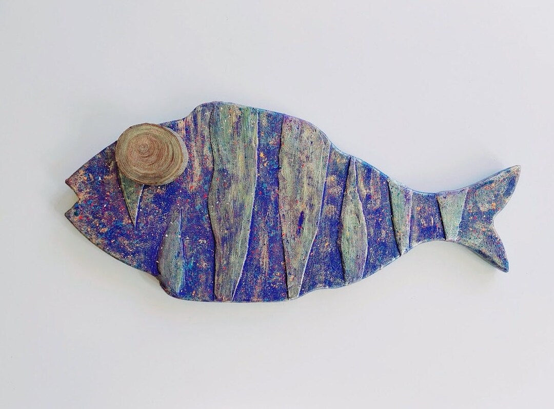 Tropical Fish, Fish Art, Painted Fish Art, Wood Fish Wall Hanging, Fish ...