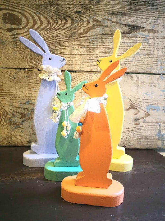 Easter Bunny Easter Decoration Nursery Decor Wood Bunny - Etsy