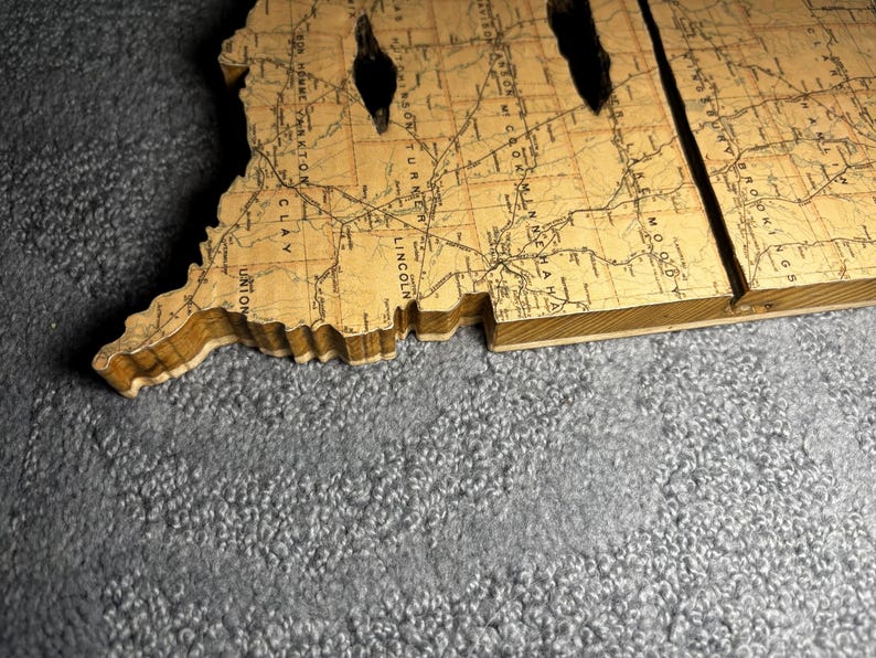1923 South Dakota Postal Route Map on Barn Wood – 18.75" X 12" - Etsy