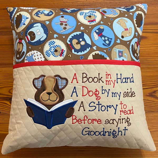 Reading Pillow Embroidery Designs - Etsy