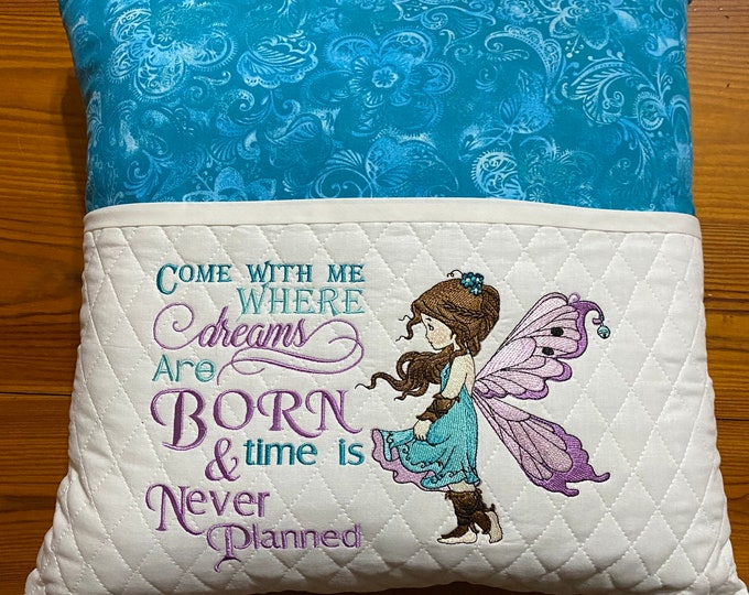 Fairy Embroidered Reading Pillow - Etsy