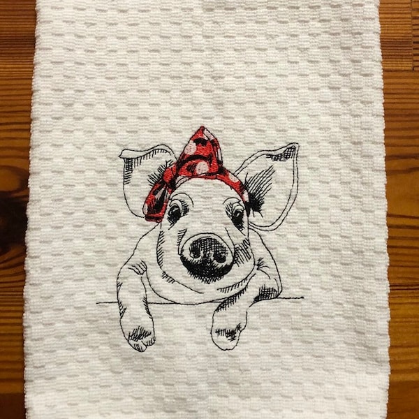 Pig Hand Towel - Etsy