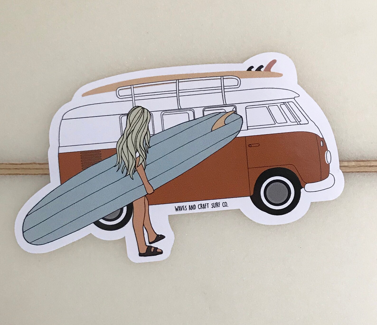 Surf Camper Sticker | Etsy