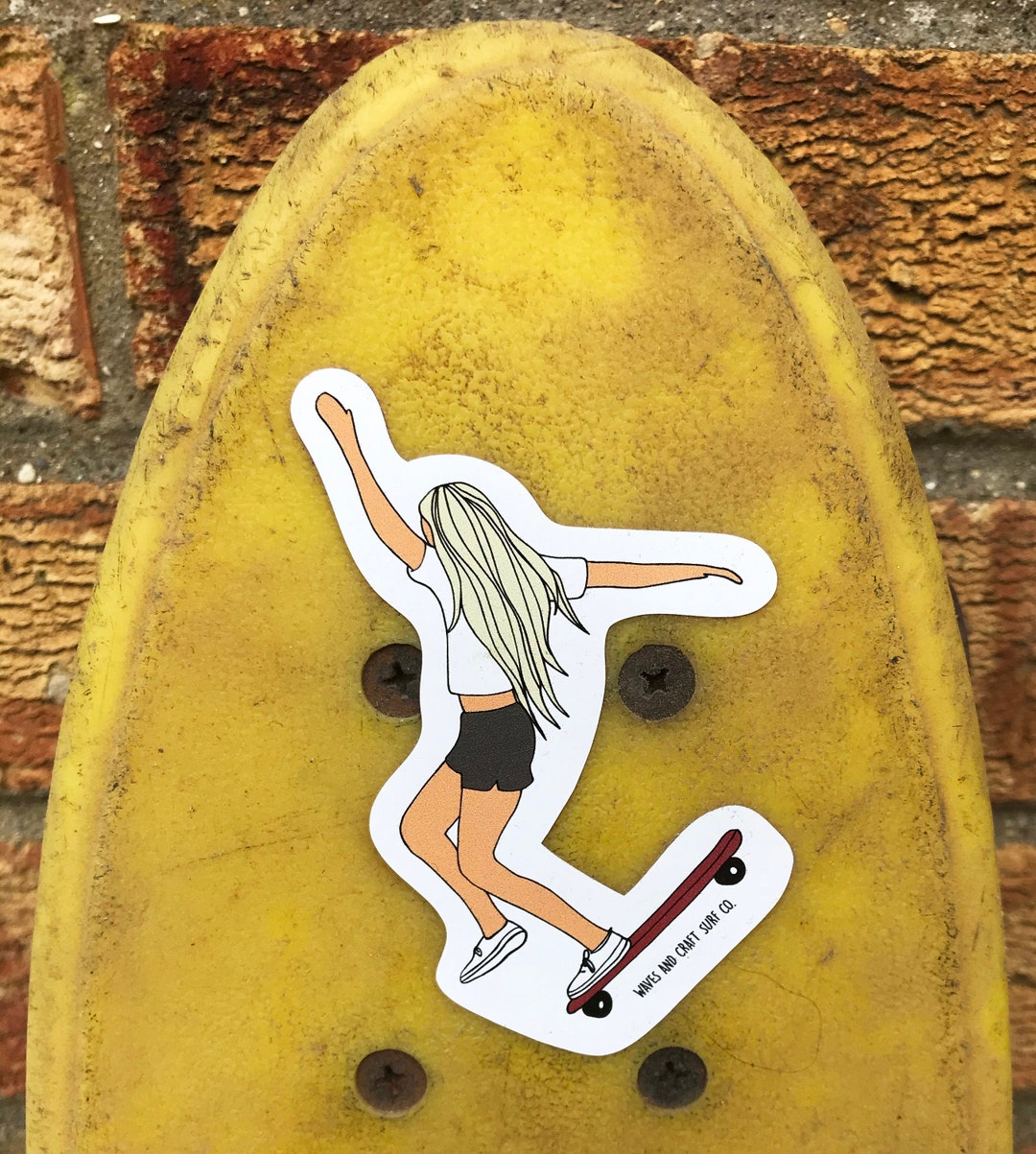 Skate Girl Sticker - Etsy