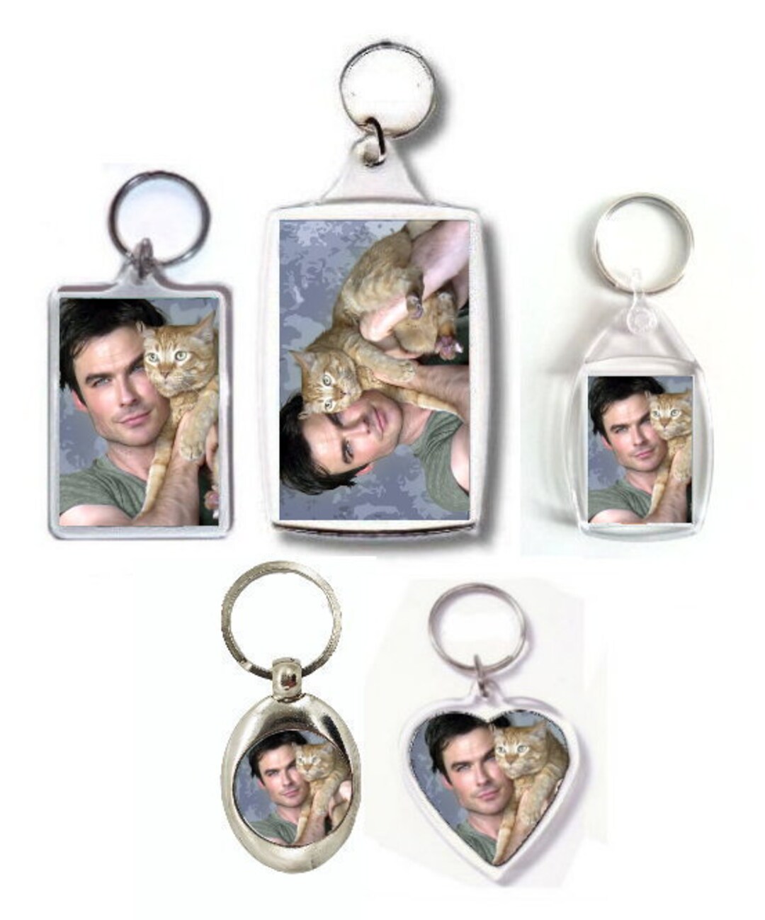 Ian Somerhalder Photo Keyring Keychain Bag Tag Fan Art Gift (small ...