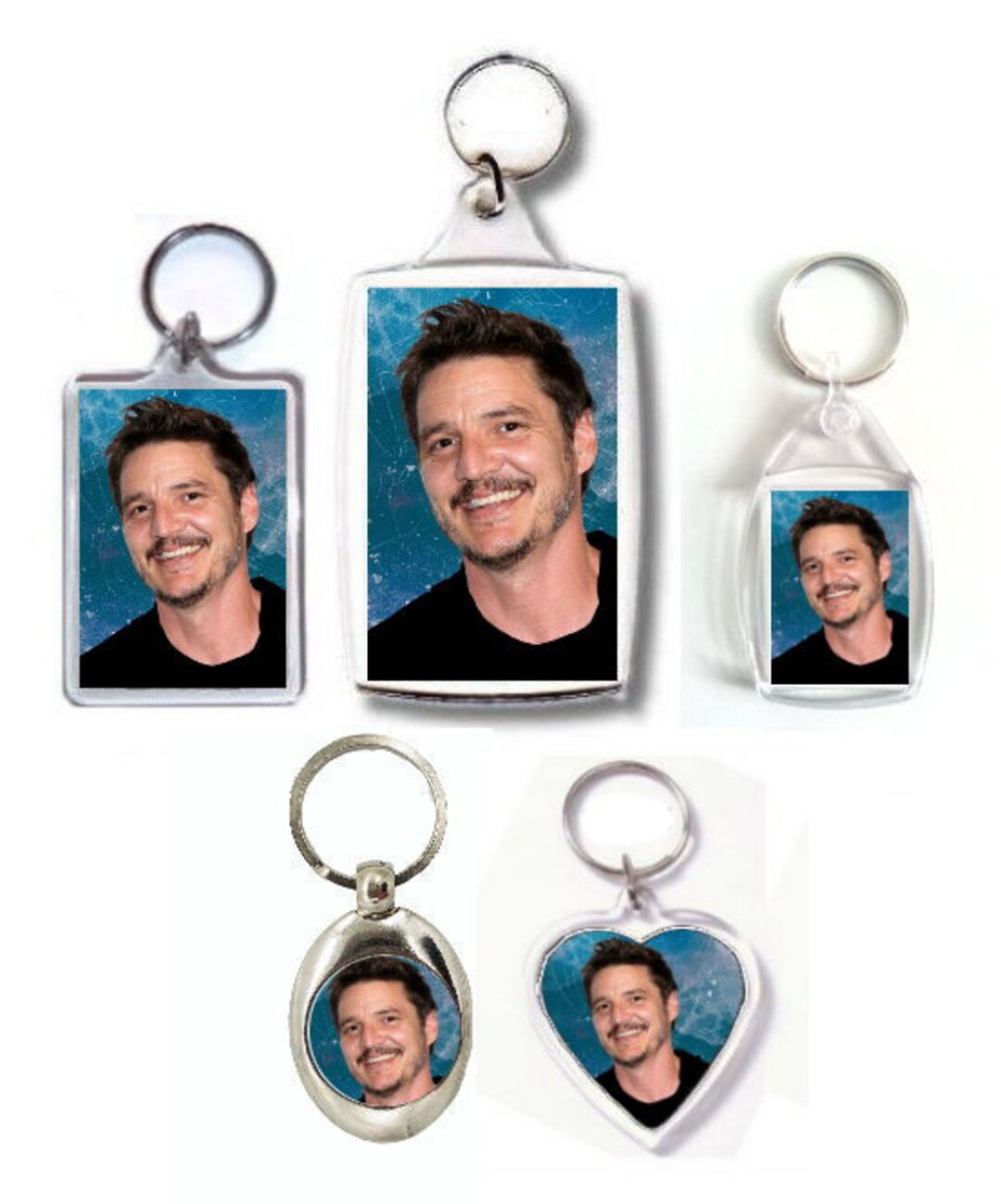 Pedro Pascal Photo Keyring Keychain Bag Tag Fan Art Gift (small, Medium ...